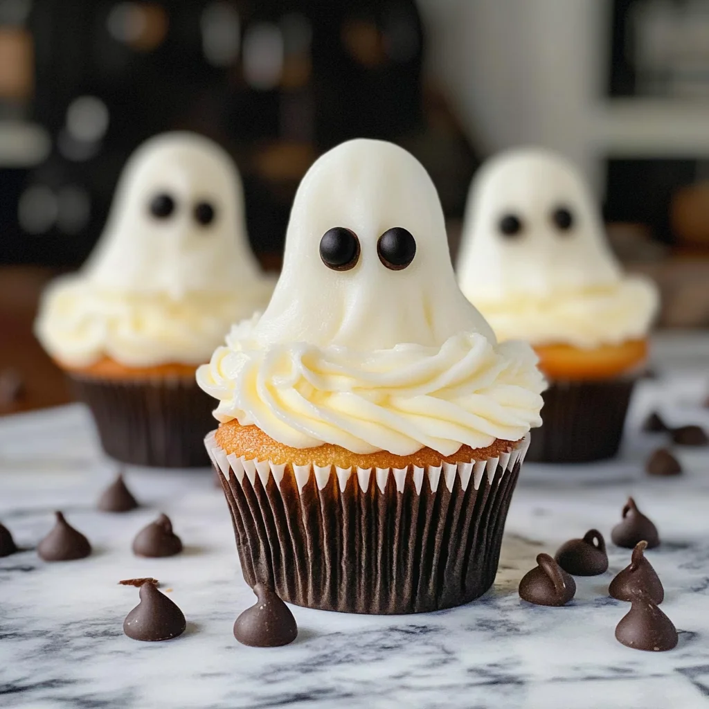 Halloween Cupcakes: Ghost Cupcakes